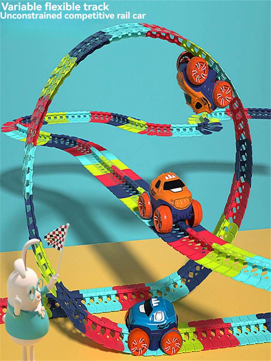 Electric Track Car Toys For Kids Boys Girls, Changeable DIY Assembled ...