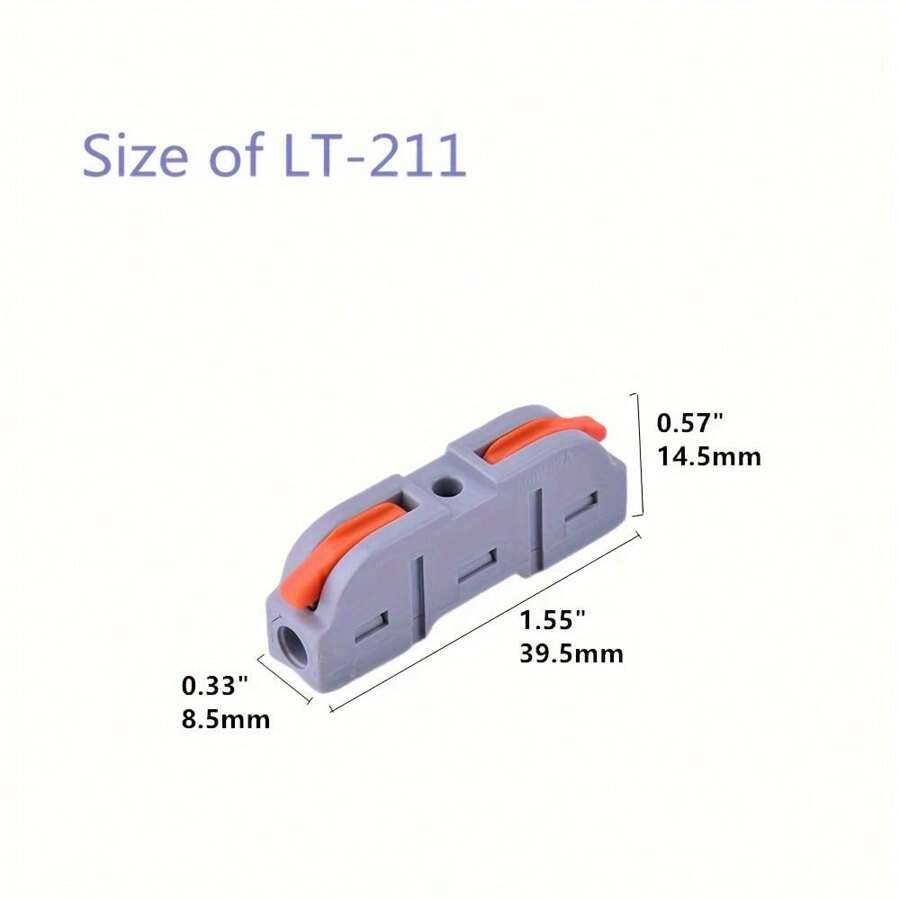 20/50pcs Lever Wire Connectors, For Quick Connecting 28-12 AWG, 1 To 1 ...