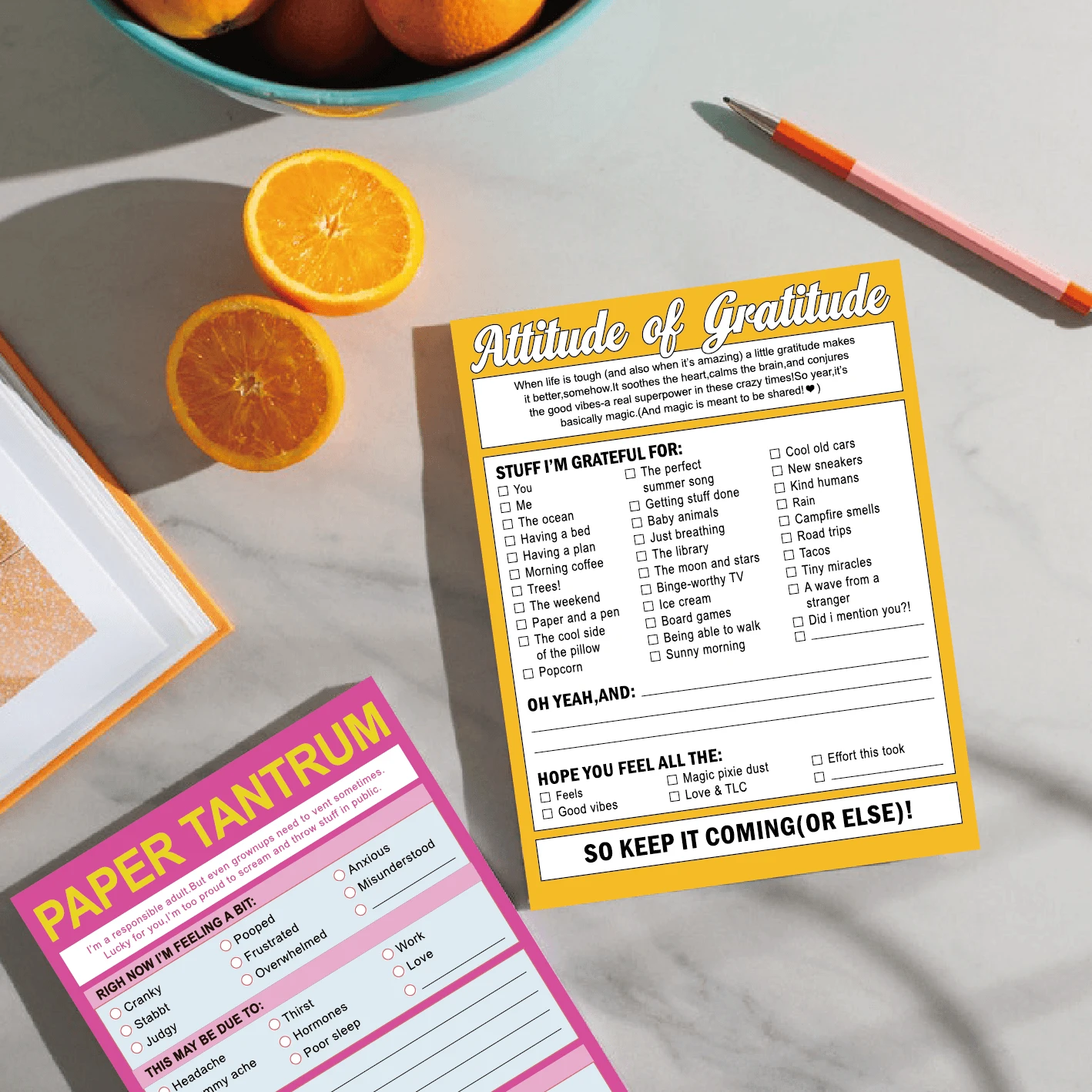 Attitude Of Gratitude Nifty Note Pad, Gratitude Checklist Memo Notepad ...