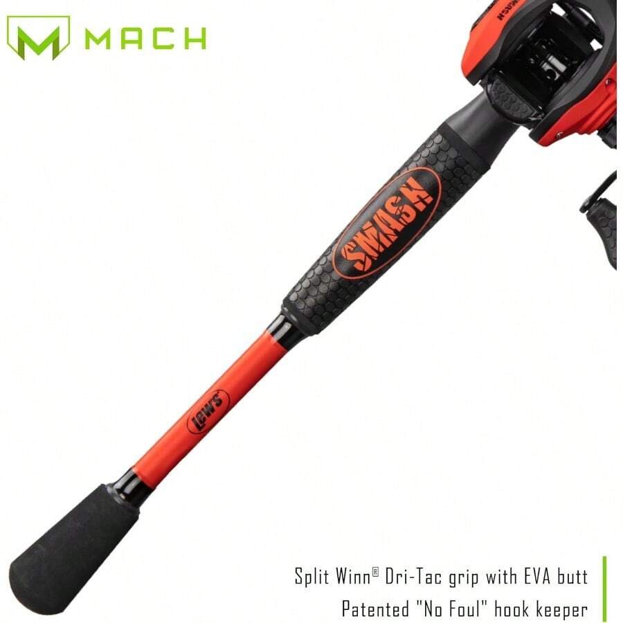 Smash Baitcast Reel And Fishing Rod Combo, IM6 Graphite Blank Fishing ...