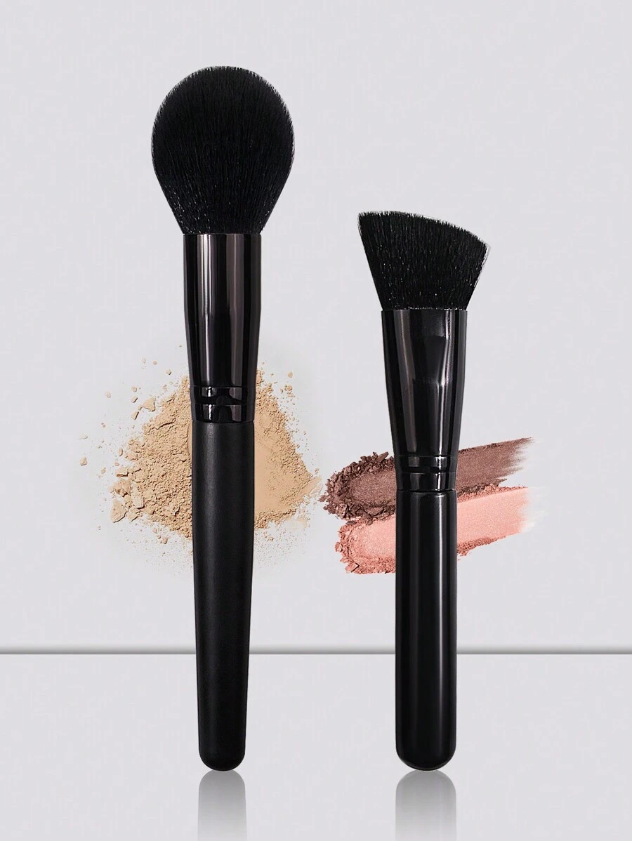2pcs Professional Makeup Powder Blush Brushes, Angled London Makeup ...
