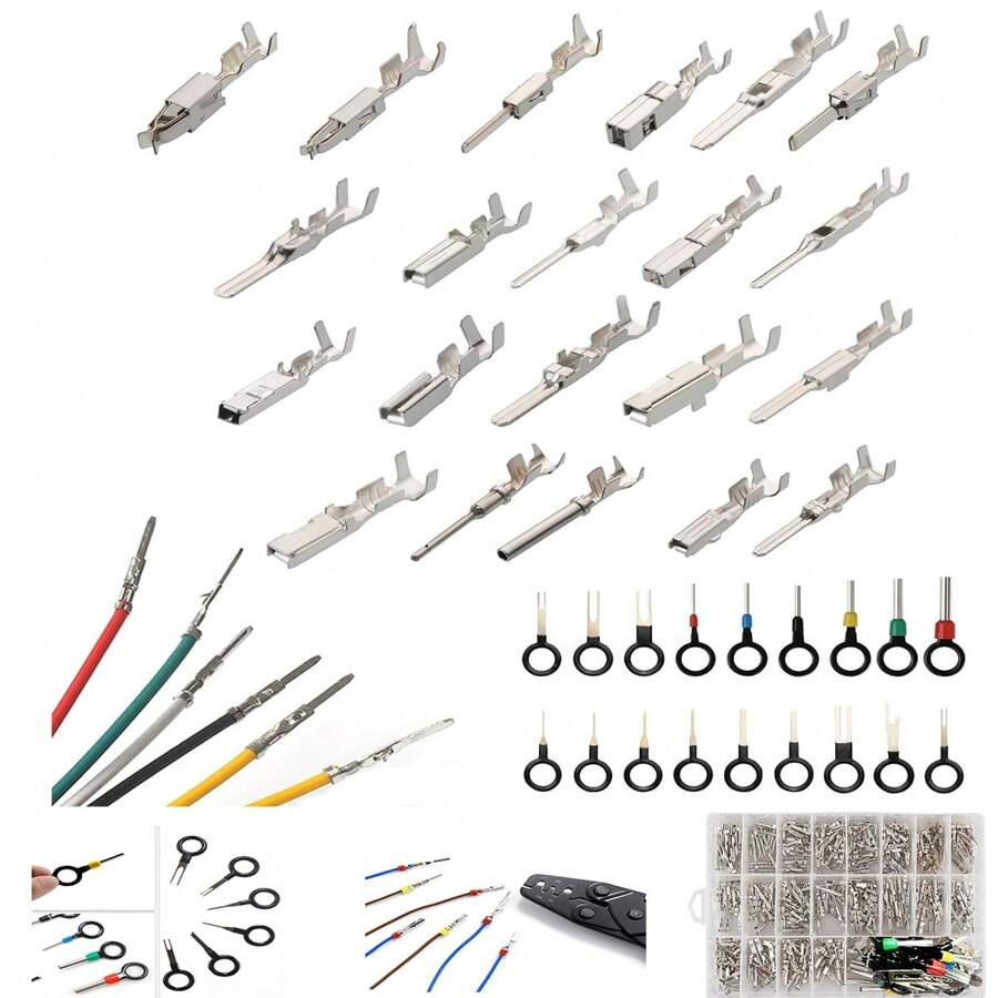 340 Peças Kit de Conector de Terminal Elétrico de Carro, Pinos de Fio ...