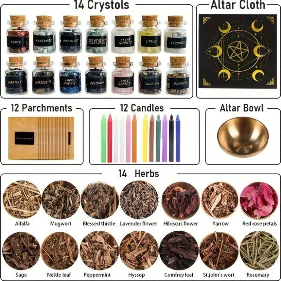 Advanced Witchcraft Toolkit: 54 Herbs And Crystal Spell Supplies ...