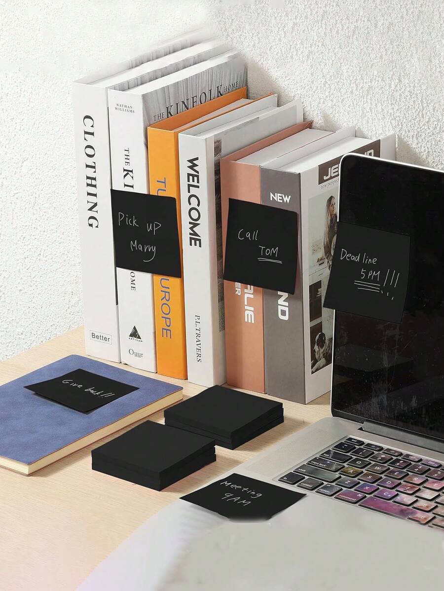 Highly Attractive Pure Black Convenience Sticker For Students, Black ...