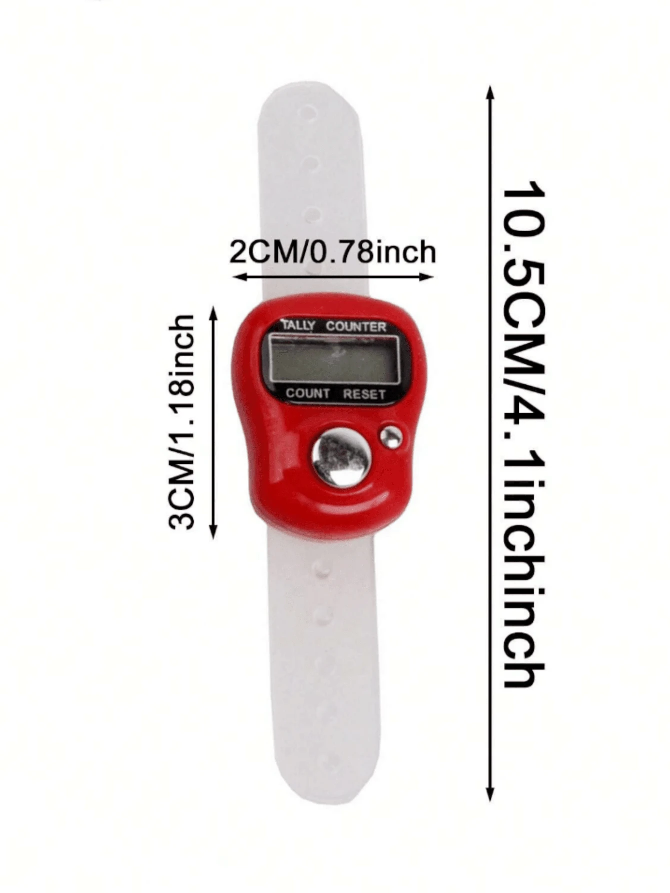 1pc Finger Ring Counter, Multi-Color Manual Press Digital Display Tally ...