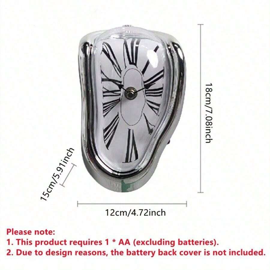 1pc Surreal Melting Clock Silent Melted Wall Clock Salvador Dali Style ...