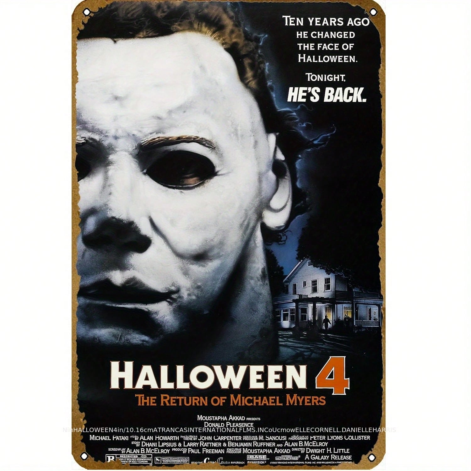 Vintage Halloween 4: The Return Of Tin Sign - Retro Creepy Classic ...