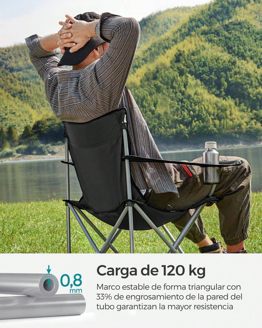 SONGMICS SONGMICS Silla de Camping, MGCB01BK | Moda de Mujer | SHEIN México