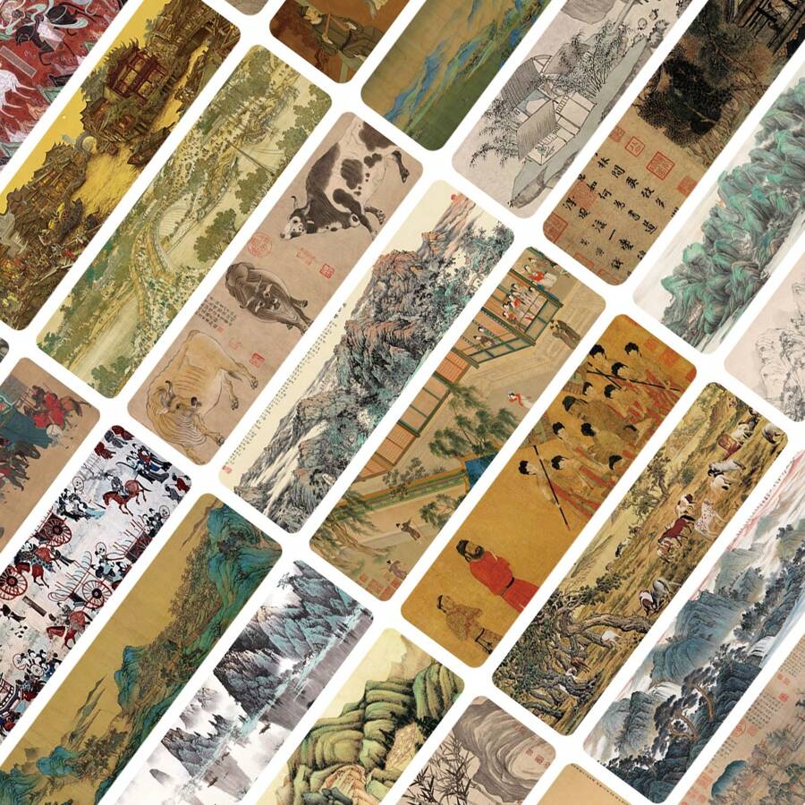 30 Ancient Style Famous Painting Bookmarks Themed Bookmarks Series ...