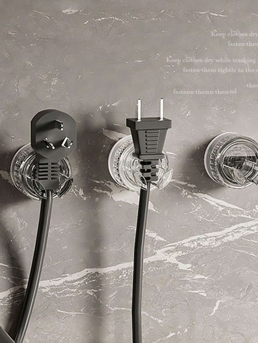 1pc Multi-Function Plug Outlet Holder With Suction Cup Leaf Shaped ...