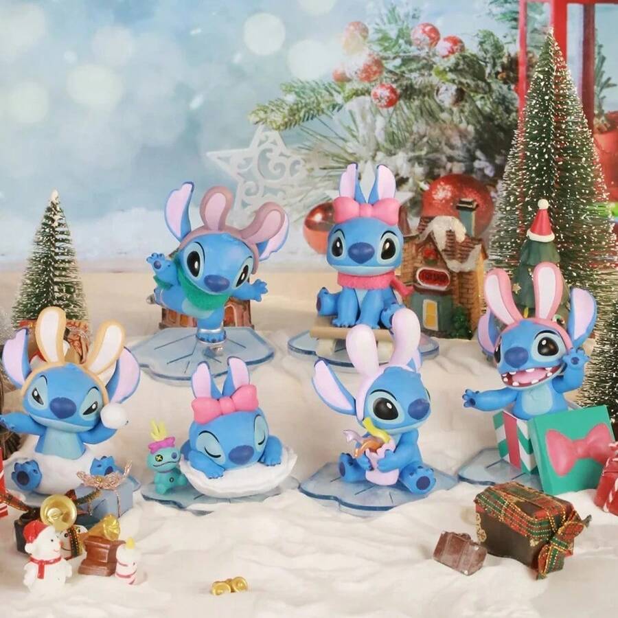 Miniso Disney Lilo & Stitch Bunny Winter Story Series Cartoon Anime ...