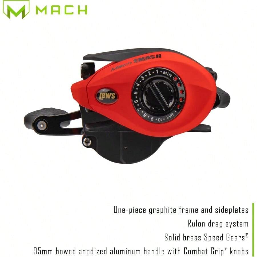 Smash Baitcast Reel And Fishing Rod Combo, IM6 Graphite Blank Fishing ...