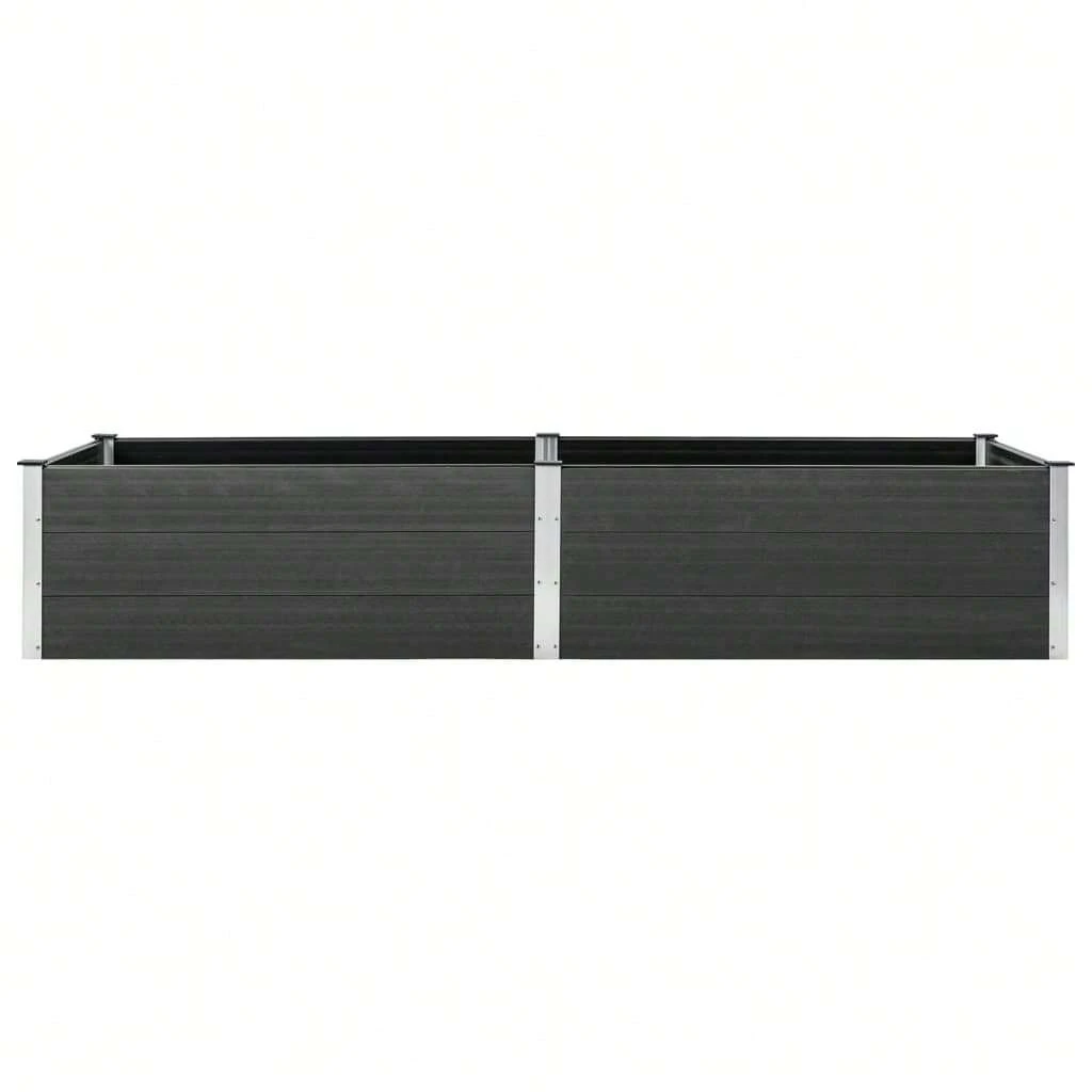 Garden Elevated Planter Box 78.7x39.4x21.3 Durable WPC Gray Outdoor ...