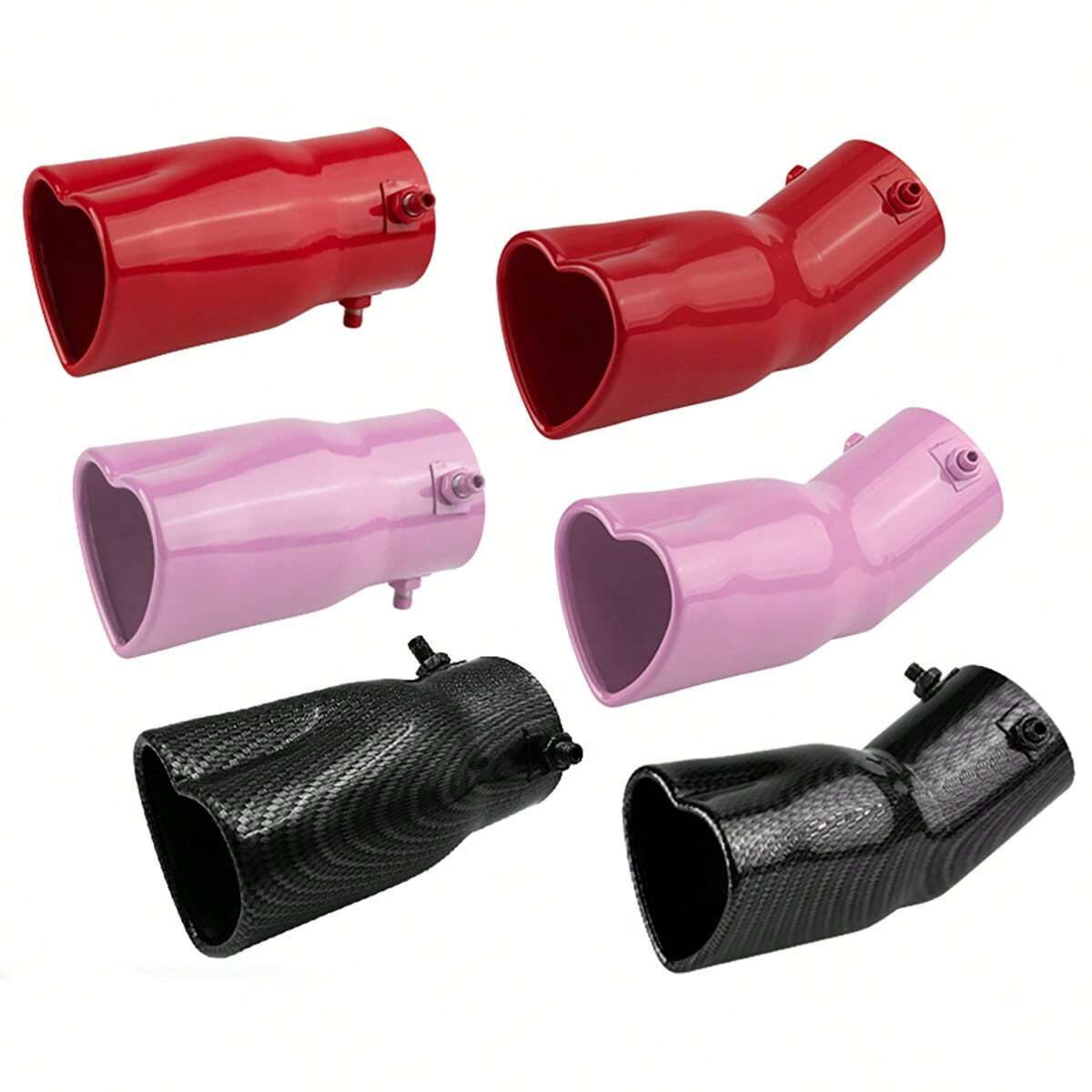 Fashion Inlet Size 63mm Heart Shape Style Stainless Steel Pink Car ...