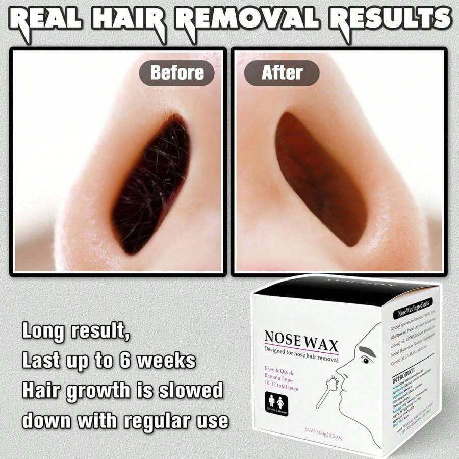 Painless Portable Nose Wax Kit For Men And Women Nose Hair Removal Wax ...