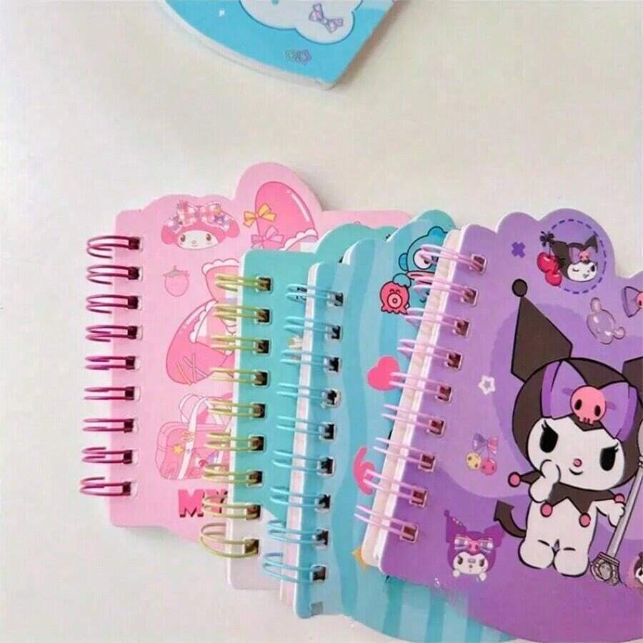 AOGER 1pc Anime Themed Notepads Set Of 6, Mini Coil Notebooks With ...