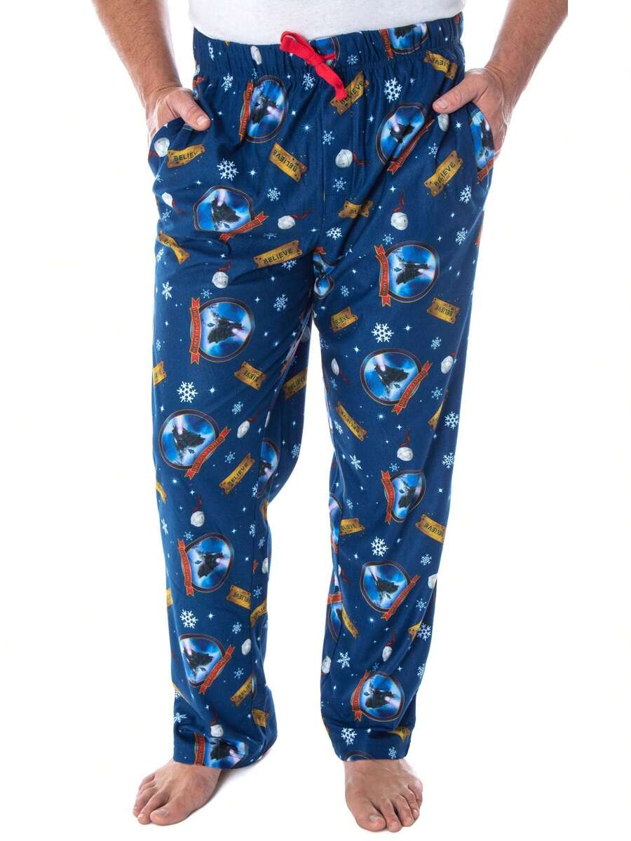 The Polar Express Men's Believe Train Ticket Lounge Sleep Pajama Pants ...