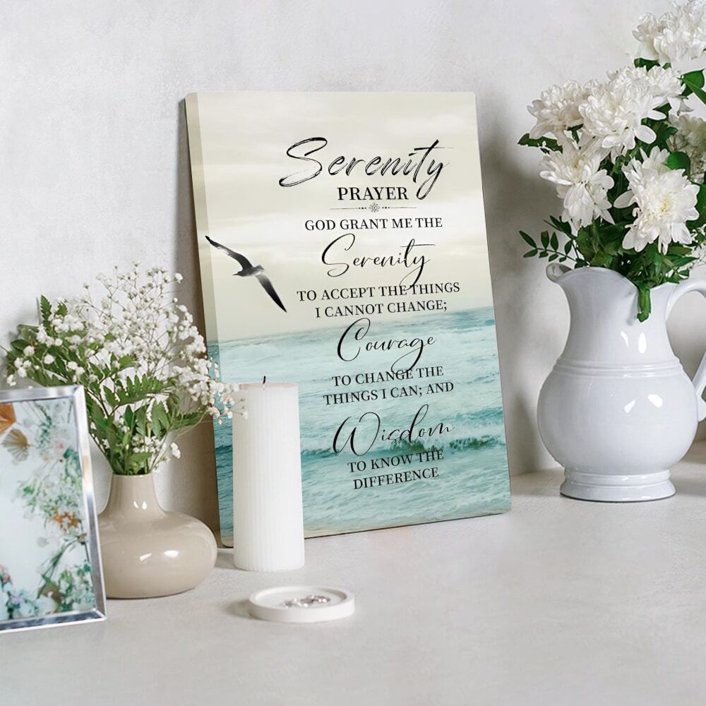 1 Pc Serenity Prayer Wall Art Framed Serenity Prayer Decor Wall Art God ...