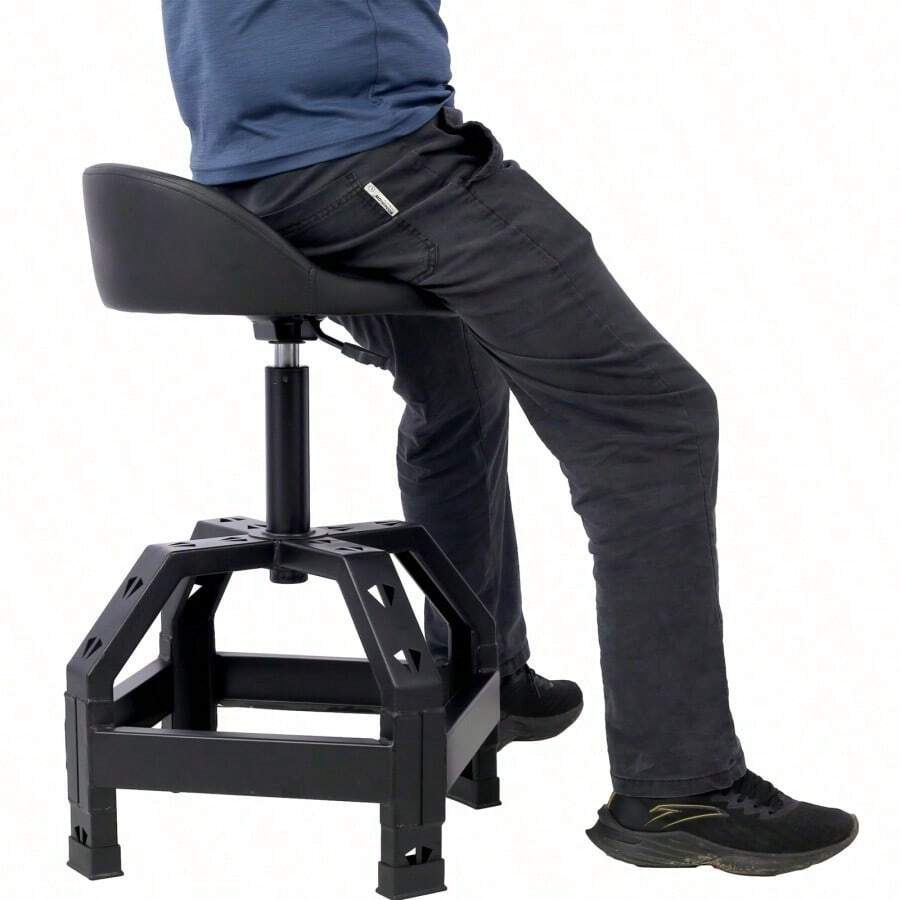 Pneumatic 360 Degree Swivel Stool, Mechanics Rolling Creeper Seat ...