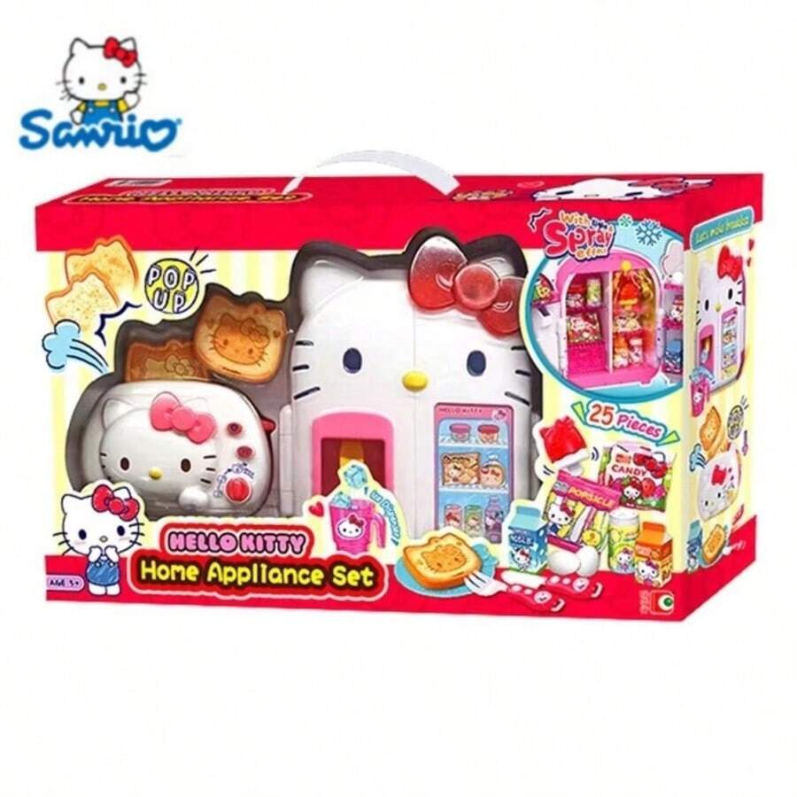 Mininevera con forma de gato Hello Kitty, juguete de cocina de juego de roles, regalo de gato KT ...