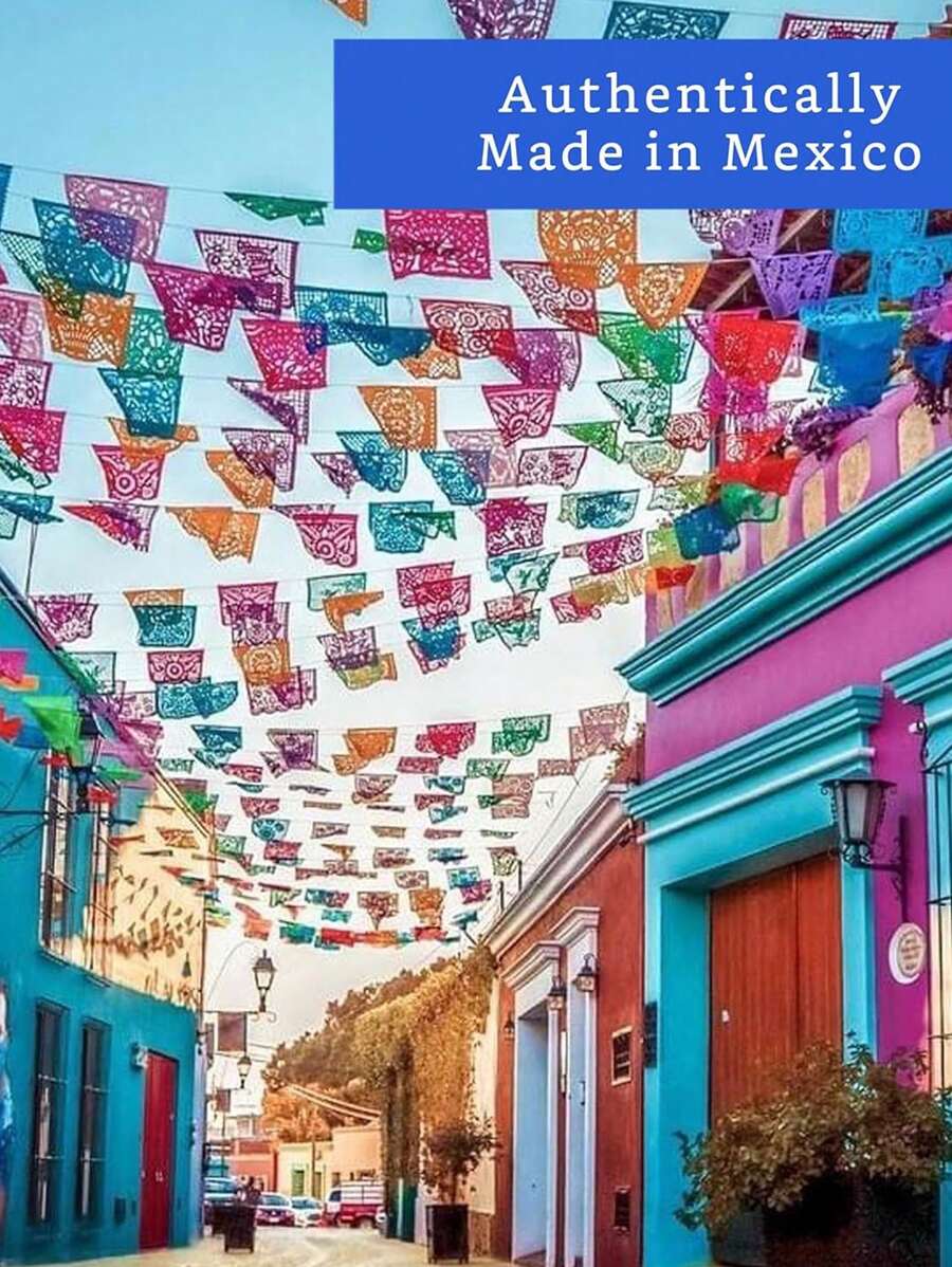 Mexican Party Banner 196inch Carnival Banner Plastic Papel Picado ...