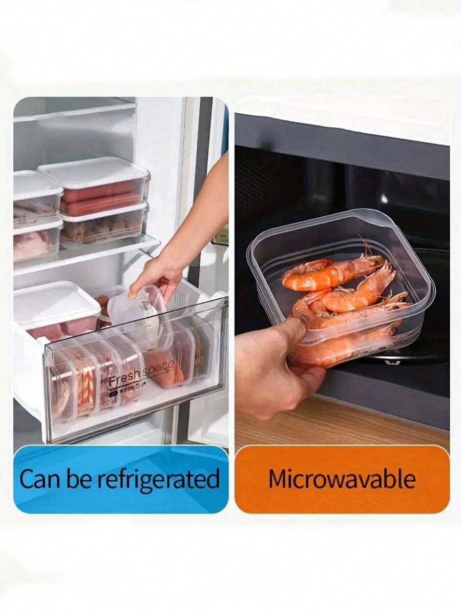 6pcs Leak-Proof Food Storage Containers With Transparent Lids, Reusable ...