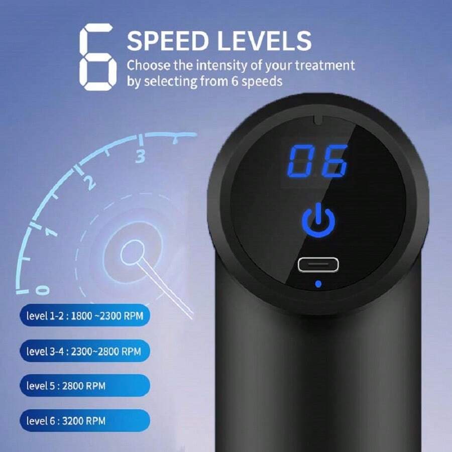 Mini Compact Massage Gun With Replaceable Massage Heads, Electric ...