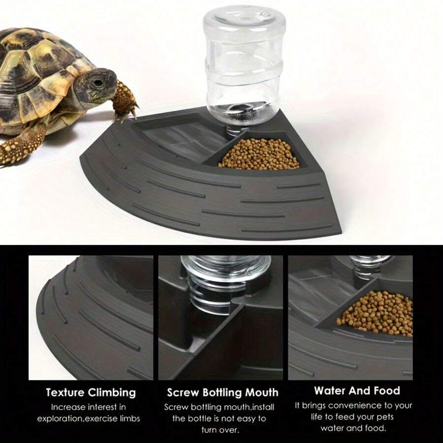 Reptile Water Dish & Food Dish With Automatic Water Bottle, Bearded ...
