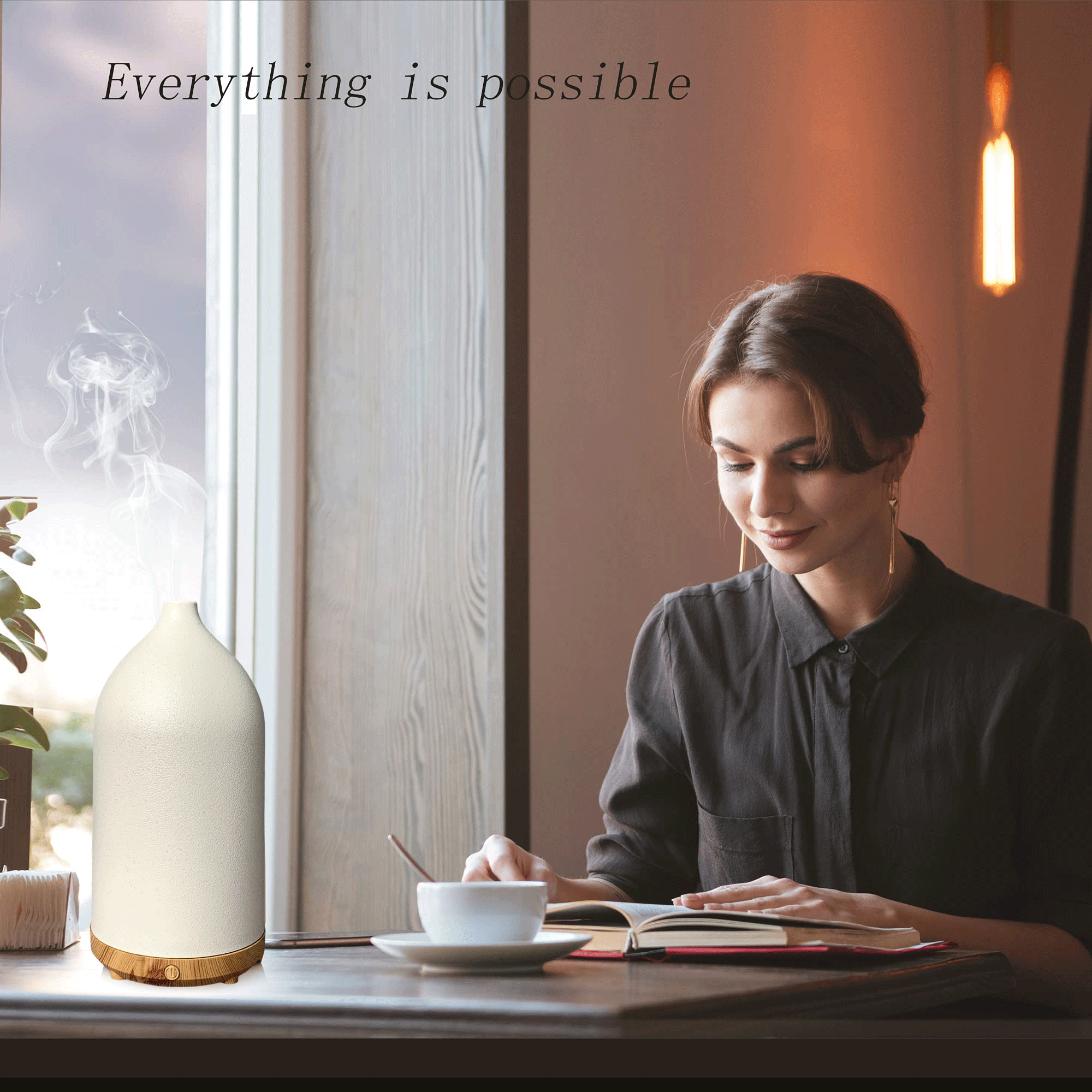 Elegant 100mL Essential Oil With 2 Essential Oil Set -7 Color Light ...