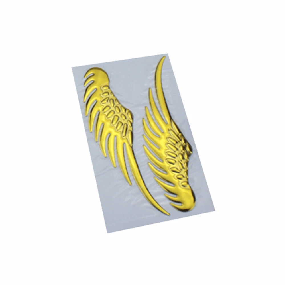 Pair 3D Wings Car Stickers Personalized Badge Emblem Motorcycle Decal ...