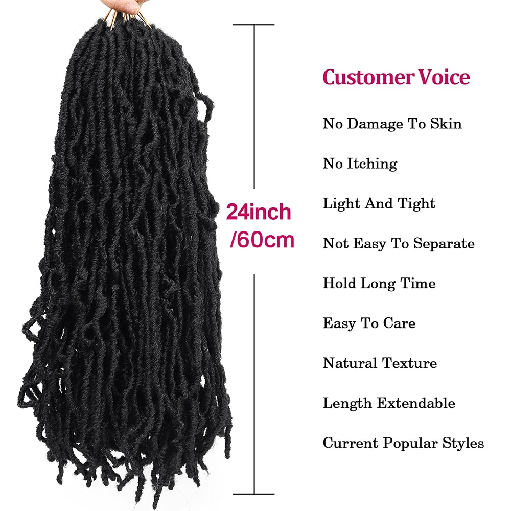 18Inch Soft Locs Crochet Hair Pre Looped 1 Pack Faux Locs Crochet ...