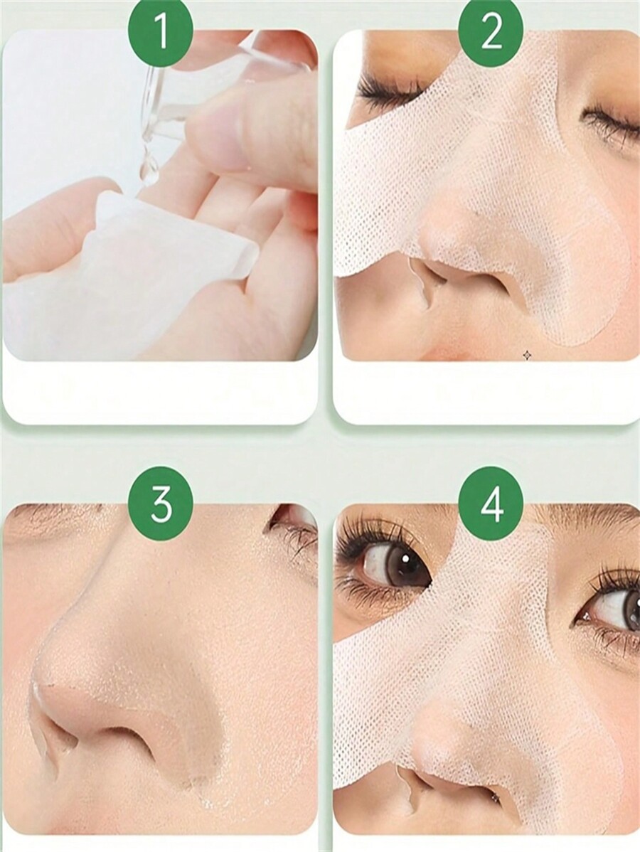 100PCS Nasal Mask Paper Moisturizing Disposable Nose Sticker Nose Wet ...