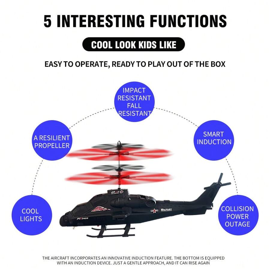 Induction Levitation Helicopter Charging Battle Plane Drone Model With ...