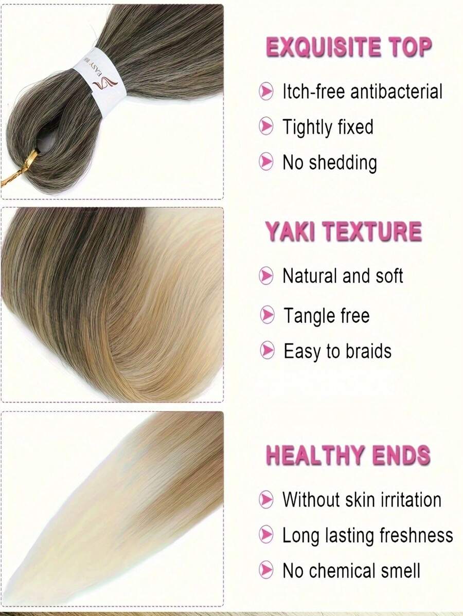 Vorgespanntes Flechtfrisur EZ Flechtfrisur Farbverlauf Zöpfe 26 Zoll 3 ...