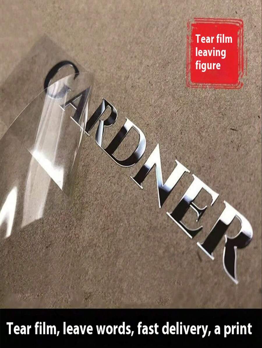 48 Crystal Label LOGO Trademark Stickers Tear Film Leave Word Coffee ...