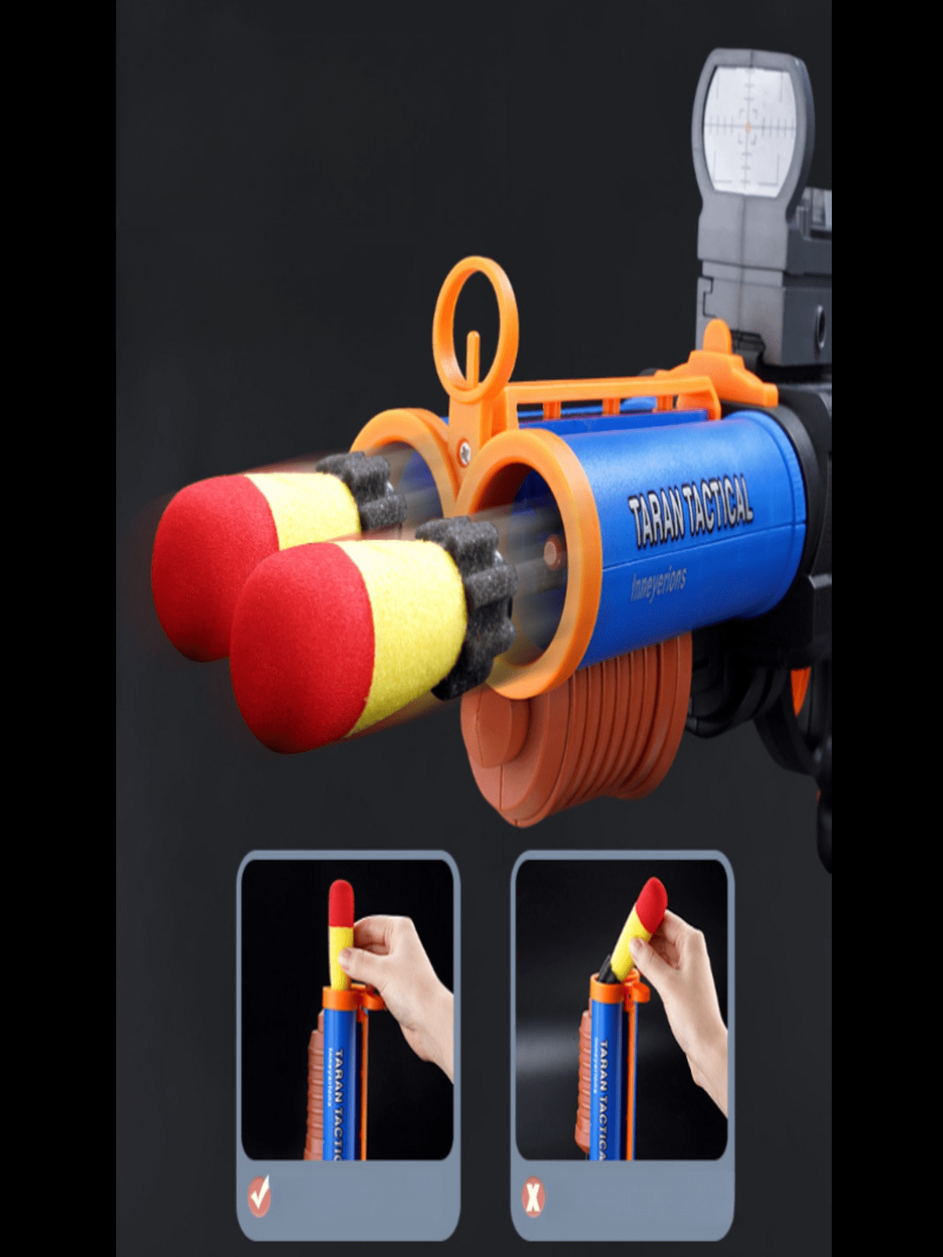 1pc Gray & White Double-Barrel Shotgun Toy With Sound Effect Soft Air ...