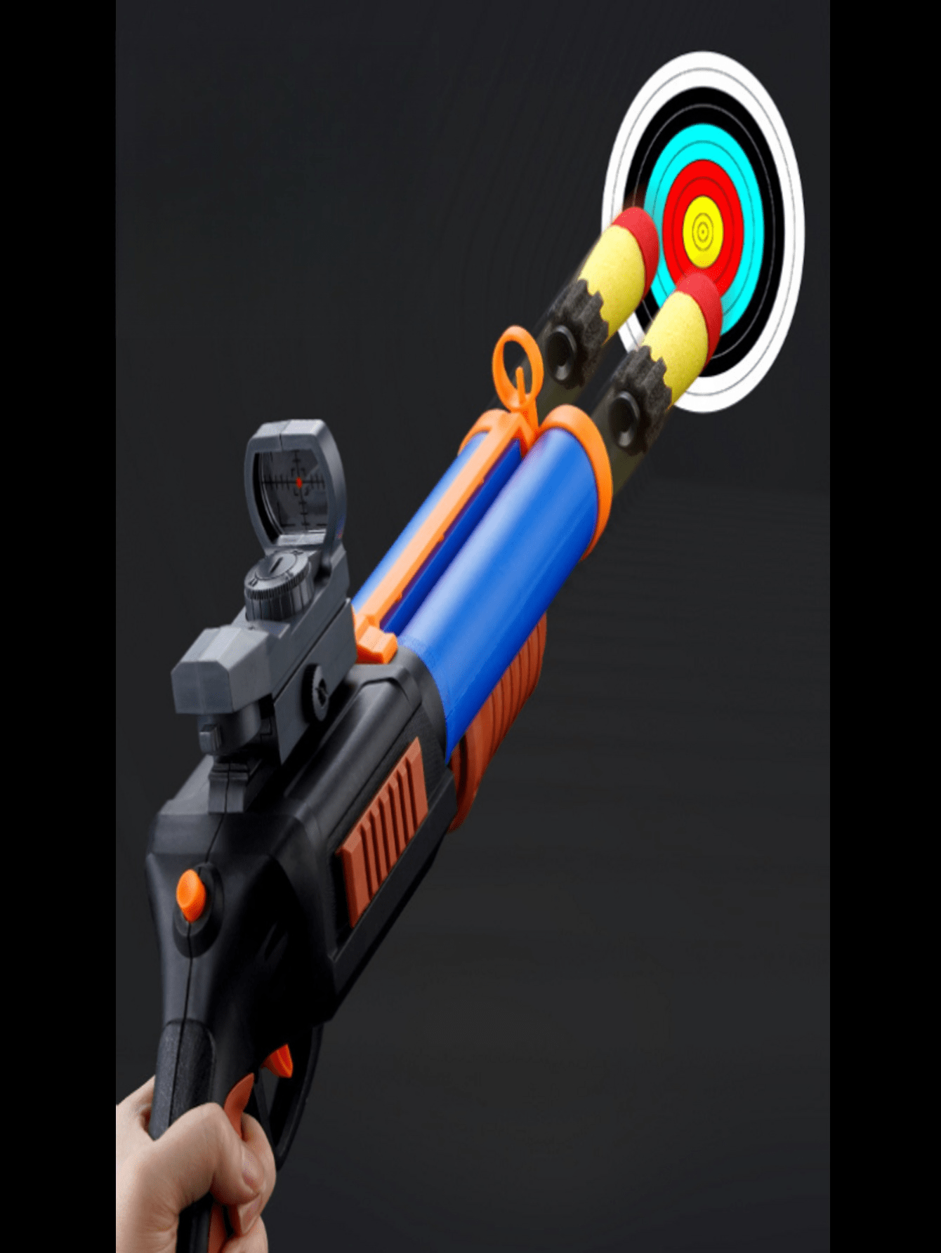 1pc Gray & White Double-Barrel Shotgun Toy With Sound Effect Soft Air ...