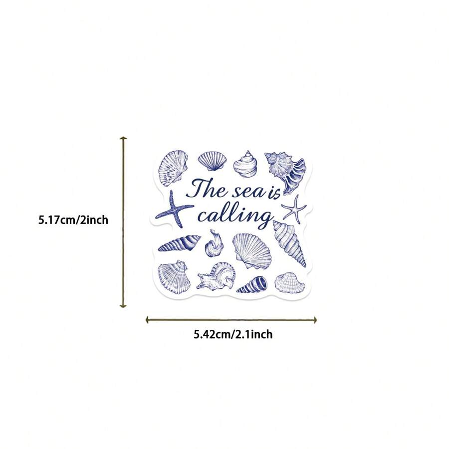 50PCS Ocean Stickers Sea Animal Stickers Blue Stickers Beach Stickers ...