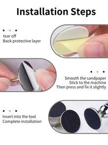 klimonla 60pcs Replaceable Sanding Paper With Metal Disk Pink Pedicure ...