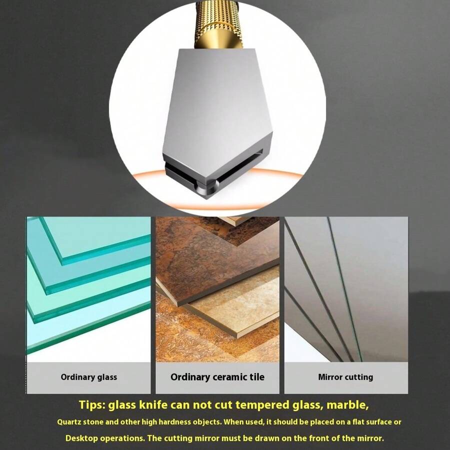 Diamond Coated Glass & Tile Cutter With Oily Roller, Multifunctional Automatic Scoring Knife For ...