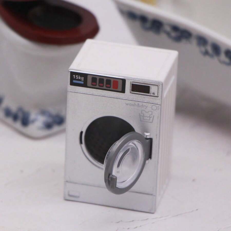 Doll House Mini Simulation Drum Washing Machine BJD Miniature Washing ...