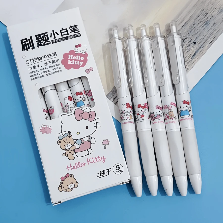 Sanrio 5PCS Sanrio Hello Kitty Kuromi Ultra Soft Sponge Pen, Clickable ...