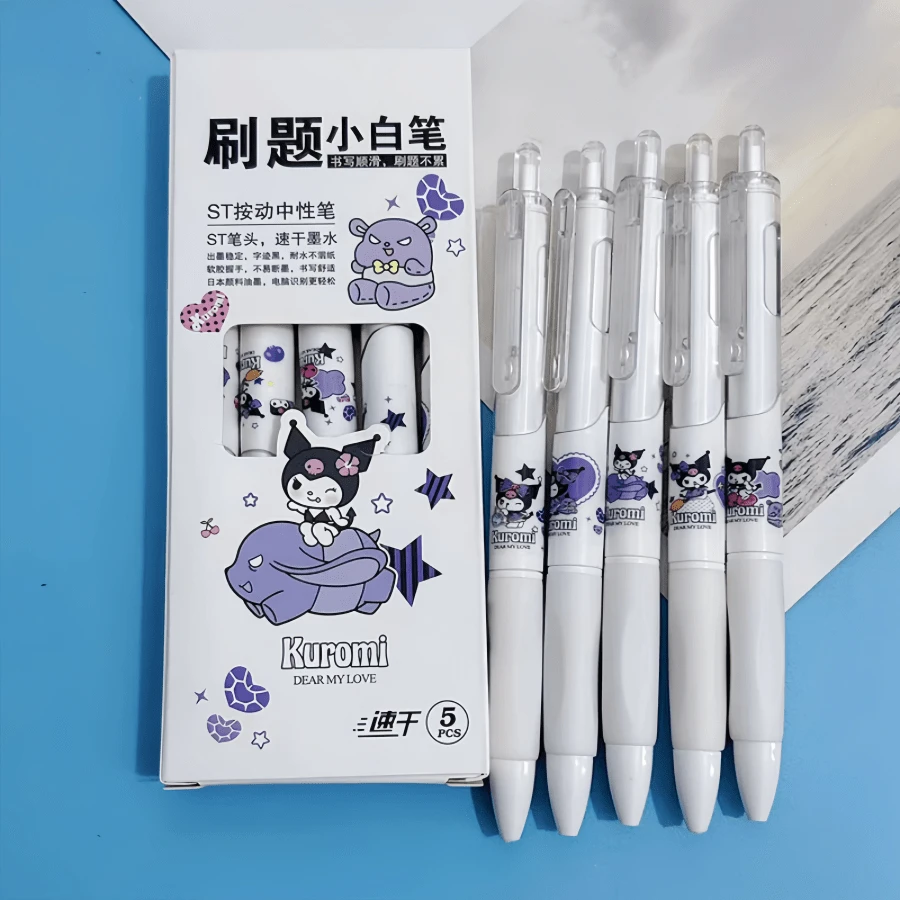 Sanrio 5PCS Sanrio Hello Kitty Kuromi Ultra Soft Sponge Pen, Clickable ...
