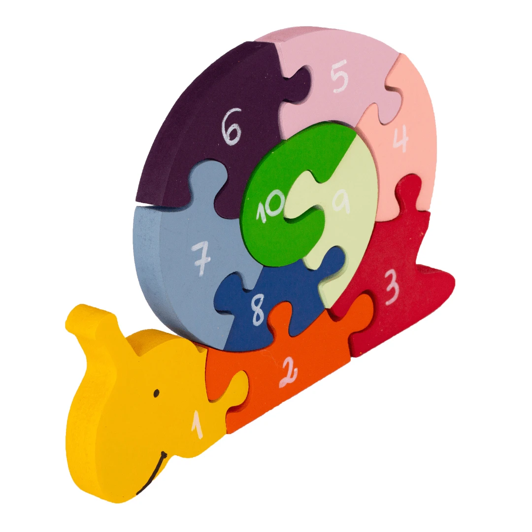 Snail Puzzle With Numbers 1 To 10 Educational Wooden Toy | SHEIN USA