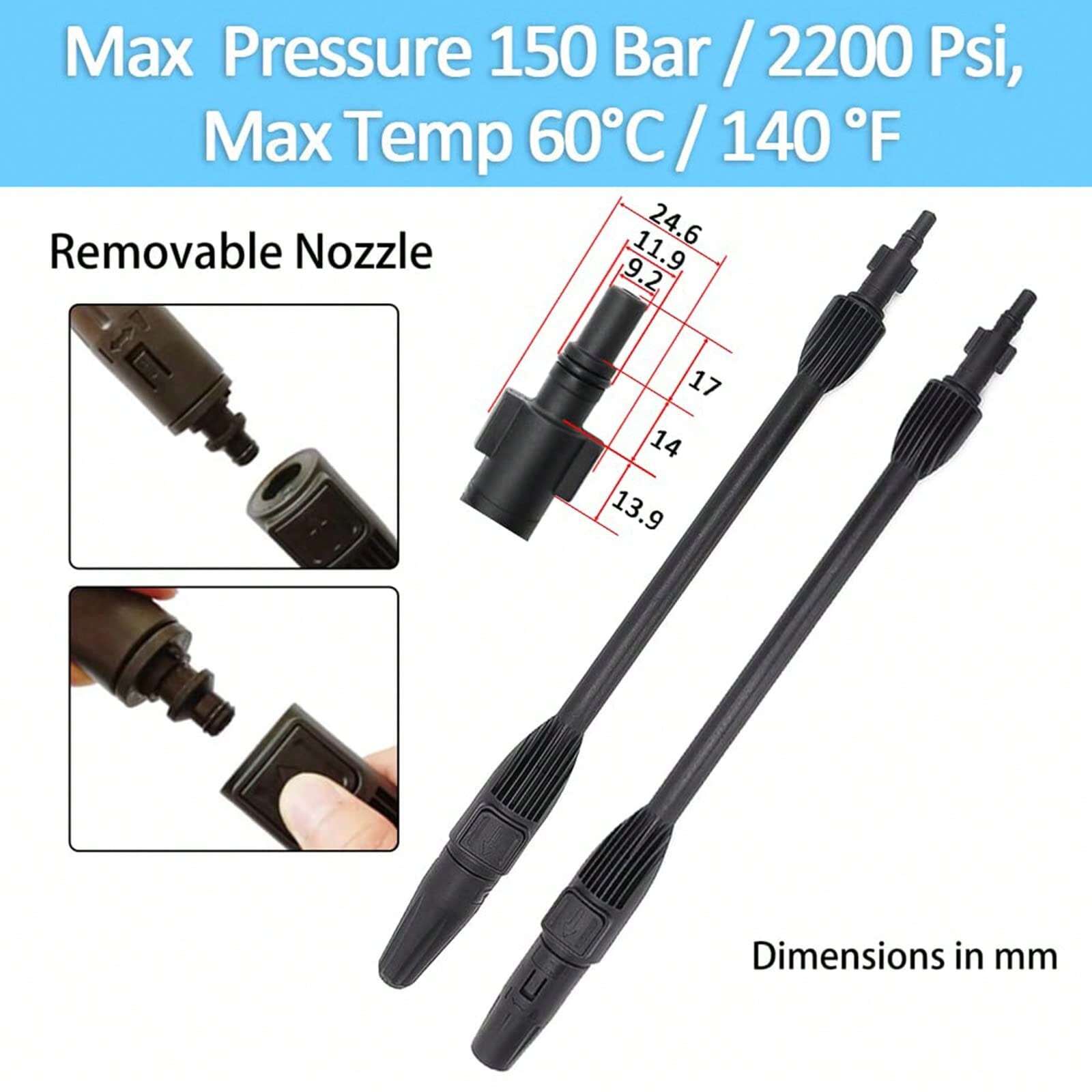 BEAR FORCE High Pressure Washer Spray Gun Jet Lance Nozzle Car Washer ...