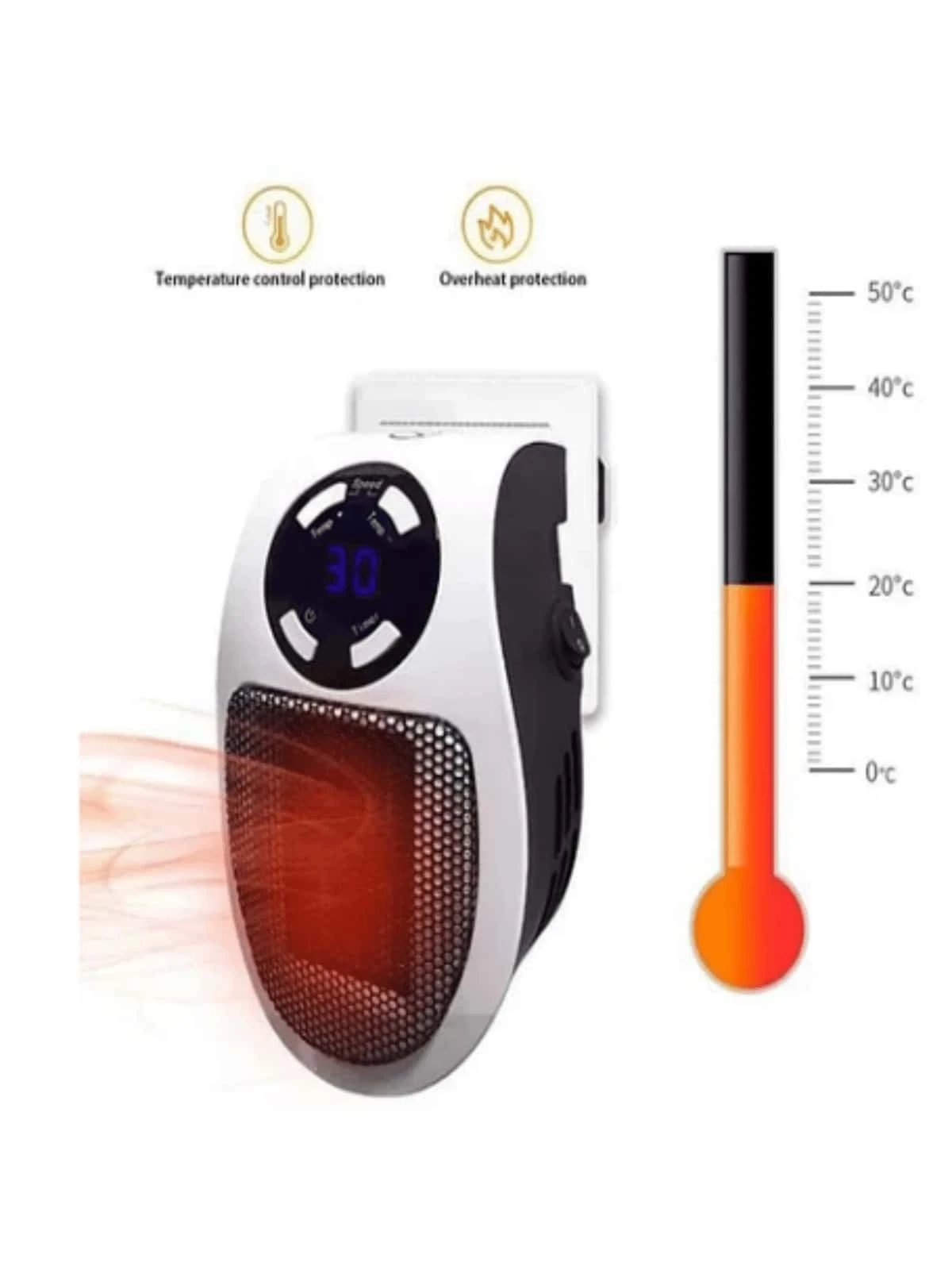 Mini Portable Low Consumption Electric Heater For Home Remote Control ...