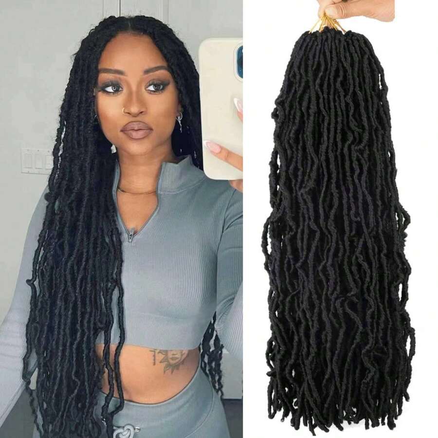 18Inch Soft Locs Crochet Hair Pre Looped 1 Pack Faux Locs Crochet ...