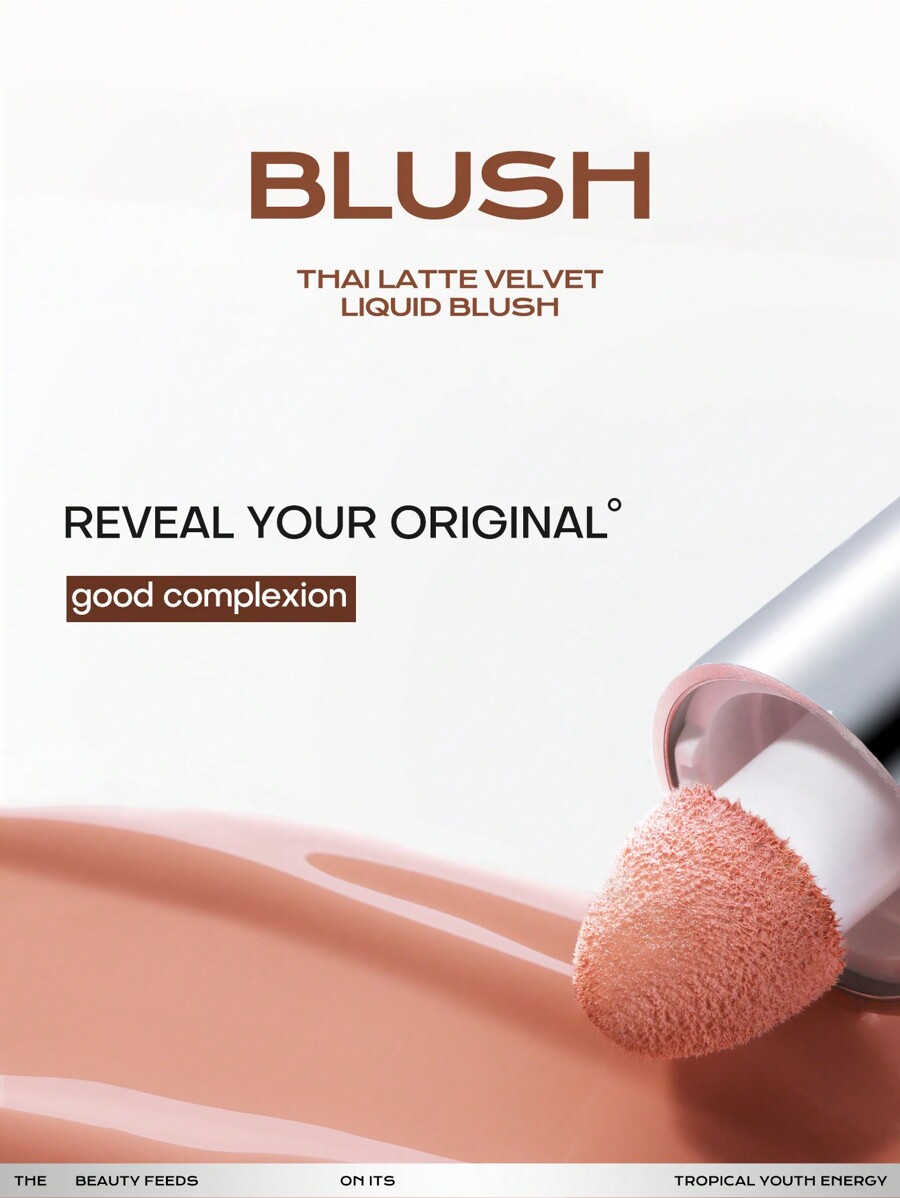 MISTINE Blush Líquido Thai Latte 7g 01 Areia Branco Translúcido ...