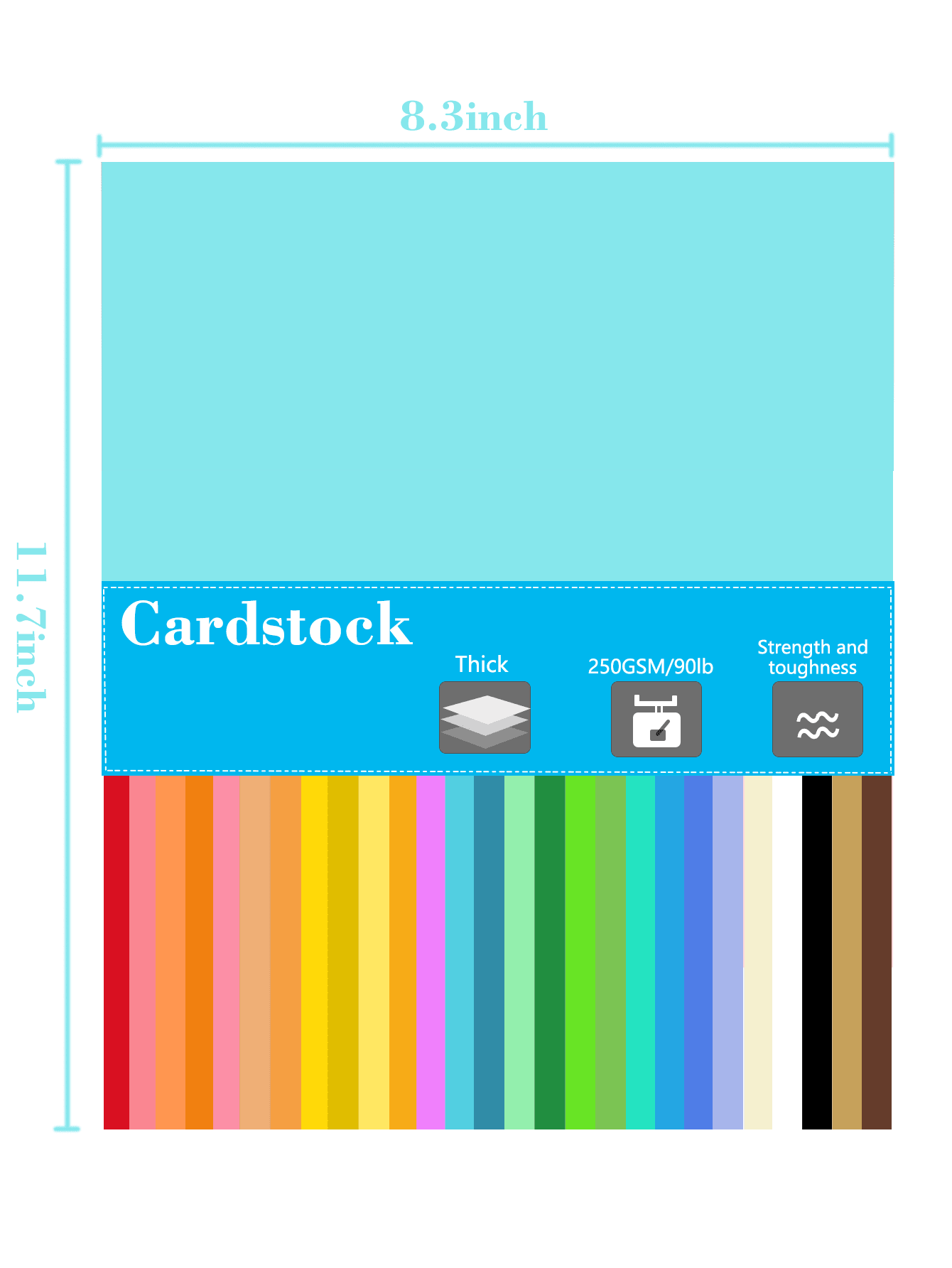 100 Sheet 20 Colors 230gsm A4 Coloured Card Colorful Paper More Fun ...