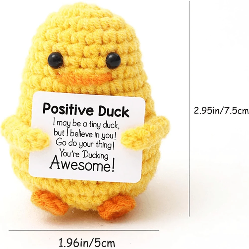 1pc Emotional Support Poop Catcher - Hand-Crocheted Cute Duck Animal ...